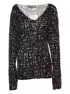Marina Rinaldi Knit Scoop-neck Sweater - Black