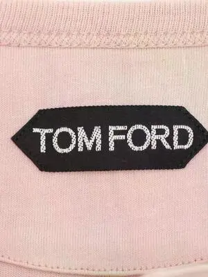 TOM FORD Henley Button-placket Long-sleeve T-shirt - Pink