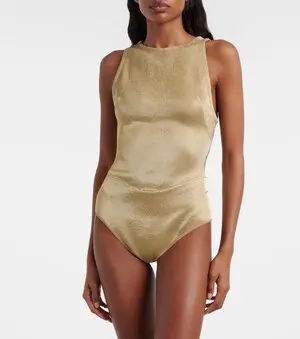 Alaïa Lamé Bodysuit - Gold