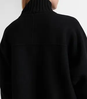 Gucci Horsebit Wool-blend Turtleneck Sweater - Black