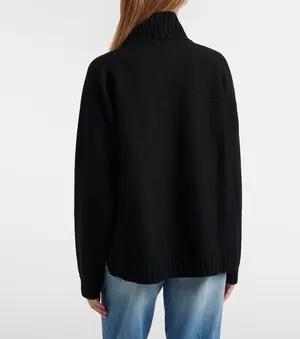 Gucci Horsebit Wool-blend Turtleneck Sweater - Black
