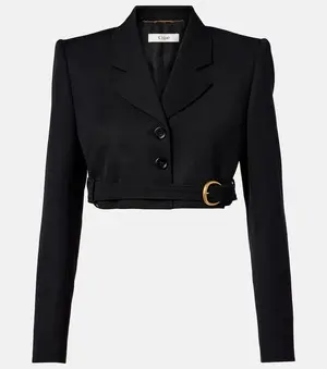 Chloé Cropped Virgin Wool Blazer