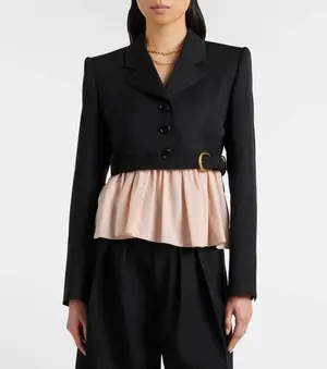 Chloé Cropped Virgin Wool Blazer
