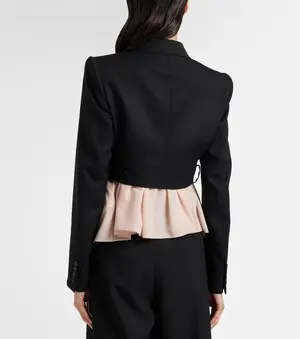 Chloé Cropped Virgin Wool Blazer With Belted Waist