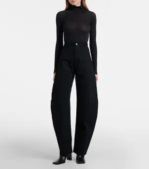 Alaïa 90 Leather Chelsea Boots