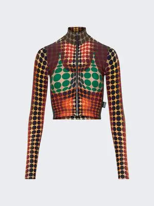 Jean Paul Gaultier Zip Up Performance Tops For Women