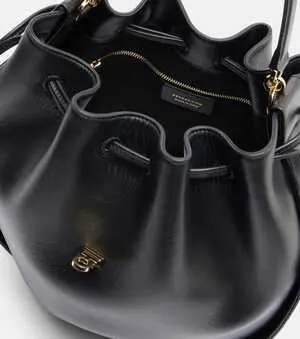 FERRAGAMO Hug Leather Bucket Bag - Black