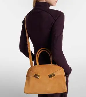 FERRAGAMO Hug Medium Suede Tote Bag