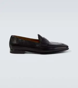 Kiton Leather Penny Loafers