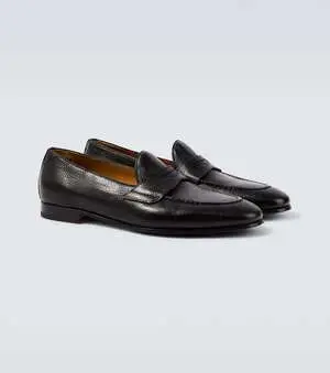 Kiton Leather Penny Loafers