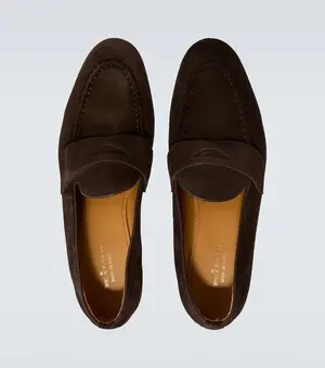 Kiton Suede Penny Loafers