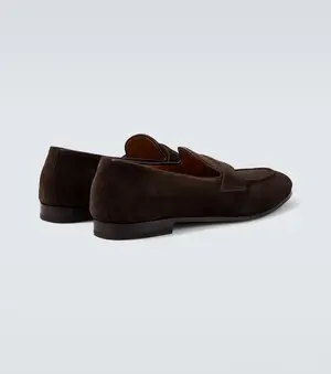 Kiton Suede Penny Loafers