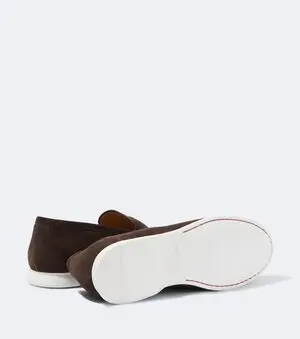 Kiton Suede Penny Loafers