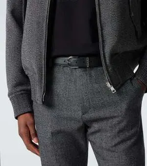 Gucci Script Leather Belt - Black