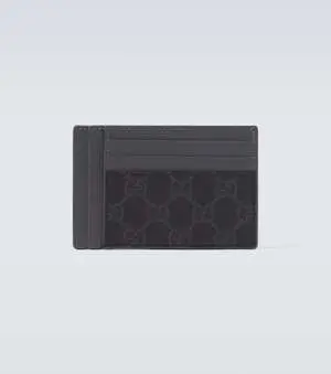Gucci Gg Canvas And Leather Card Holder
