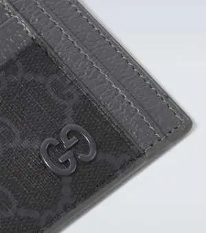Gucci Gg Canvas And Leather Card Holder