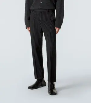Acne Studios Pinstripe Straight Pants - Blue