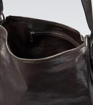 LEMAIRE Belted Leather Shoulder Bag - Brown