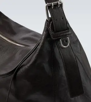 LEMAIRE Belted Leather Shoulder Bag - Brown