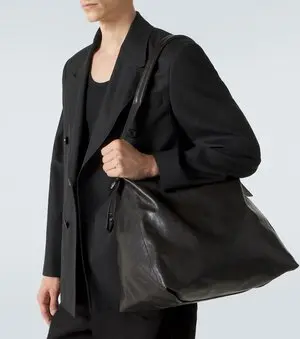 LEMAIRE Belted Leather Shoulder Bag - Brown