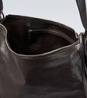 LEMAIRE Belted Leather Shoulder Bag - Brown