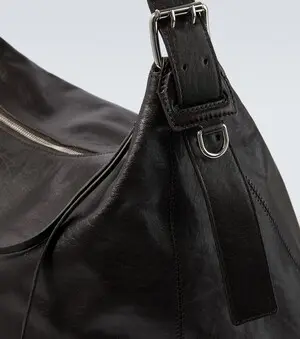 LEMAIRE Belted Leather Shoulder Bag - Brown