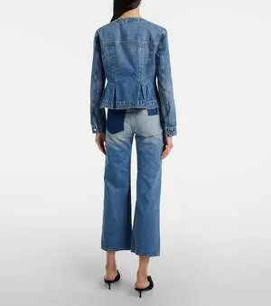 Veronica Beard Patchwork Straight Leg Jeans