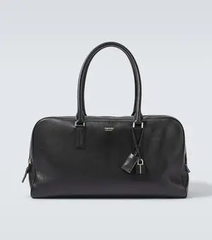 TOM FORD Logo Leather Duffle Bag - Black