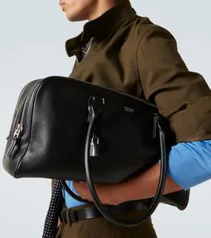 TOM FORD Logo Leather Duffle Bag