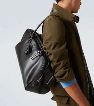 TOM FORD Logo Leather Duffle Bag