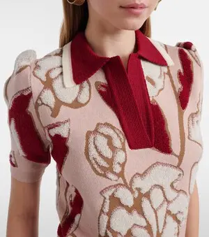 La DoubleJ Pumped Up Floral Polo Sweater