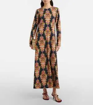La DoubleJ Printed Jersey Maxi Dress
