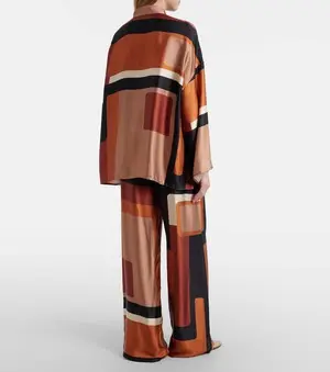 Faithfull The Brand Jensen Printed Satin Palazzo Pants