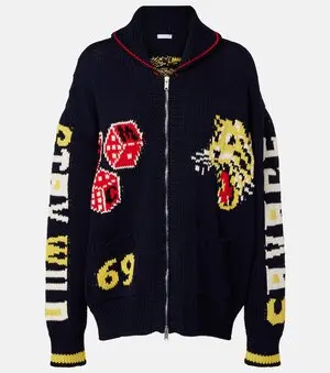 Stella McCartney Intarsia Cotton Zip-up Cardigan - Multicoloured