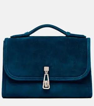 Gabriela Hearst Leonora Small Suede Crossbody Bag - Blue