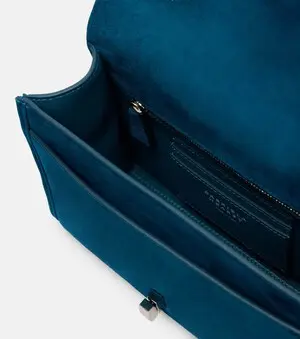 Gabriela Hearst Leonora Small Suede Crossbody Bag - Blue