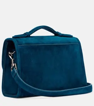 Gabriela Hearst Leonora Small Suede Crossbody Bag - Blue