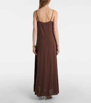 Staud Laura Cotton Gauze Maxi Dress