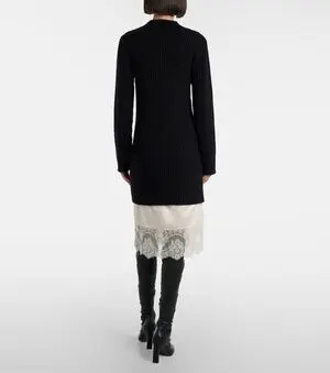 Staud Wool-blend Sweater Dress - Black