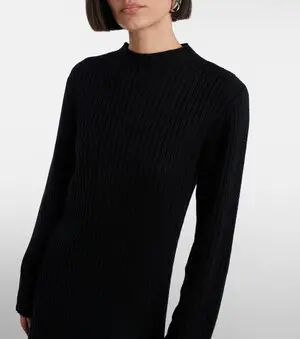 Staud Wool-blend Sweater Dress - Black