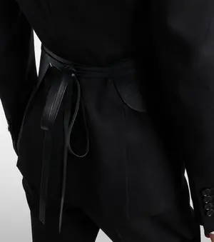 DEHANCHE Déhanche Undone Leather Belt - Black