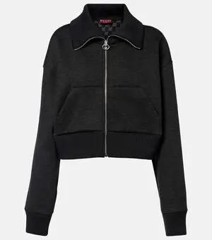 Gucci Cropped Zip-up Sweatshirt