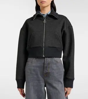 Gucci Cropped Zip-up Sweatshirt