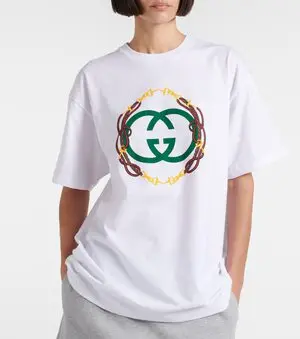 Gucci Interlocking G Cotton Jersey T-shirt - White