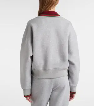Gucci Web Stripe Cotton-blend Jersey Sweatshirt