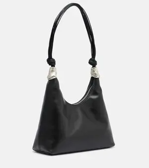 Staud Cuff Leather Shoulder Bag - Black