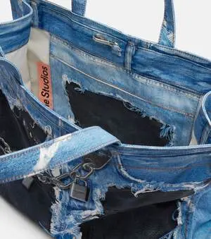 Acne Studios Trompe-l'oeil Denim Tote Bag