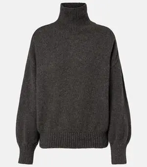 Khaite Willem Cashmere Turtleneck Sweater - Grey