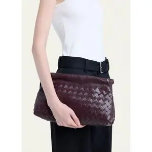 Bottega Veneta Leather Drawstring Shoulder Bag - Basalt