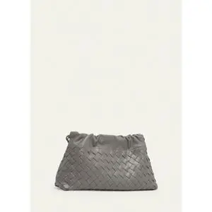 Bottega Veneta Leather Drawstring Shoulder Bag - Basalt